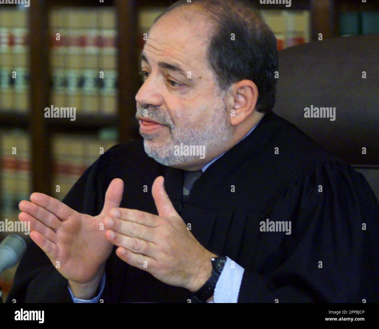 Salem Superior Court Judge Isaac Borenstein speaks in Salem, Mass ...