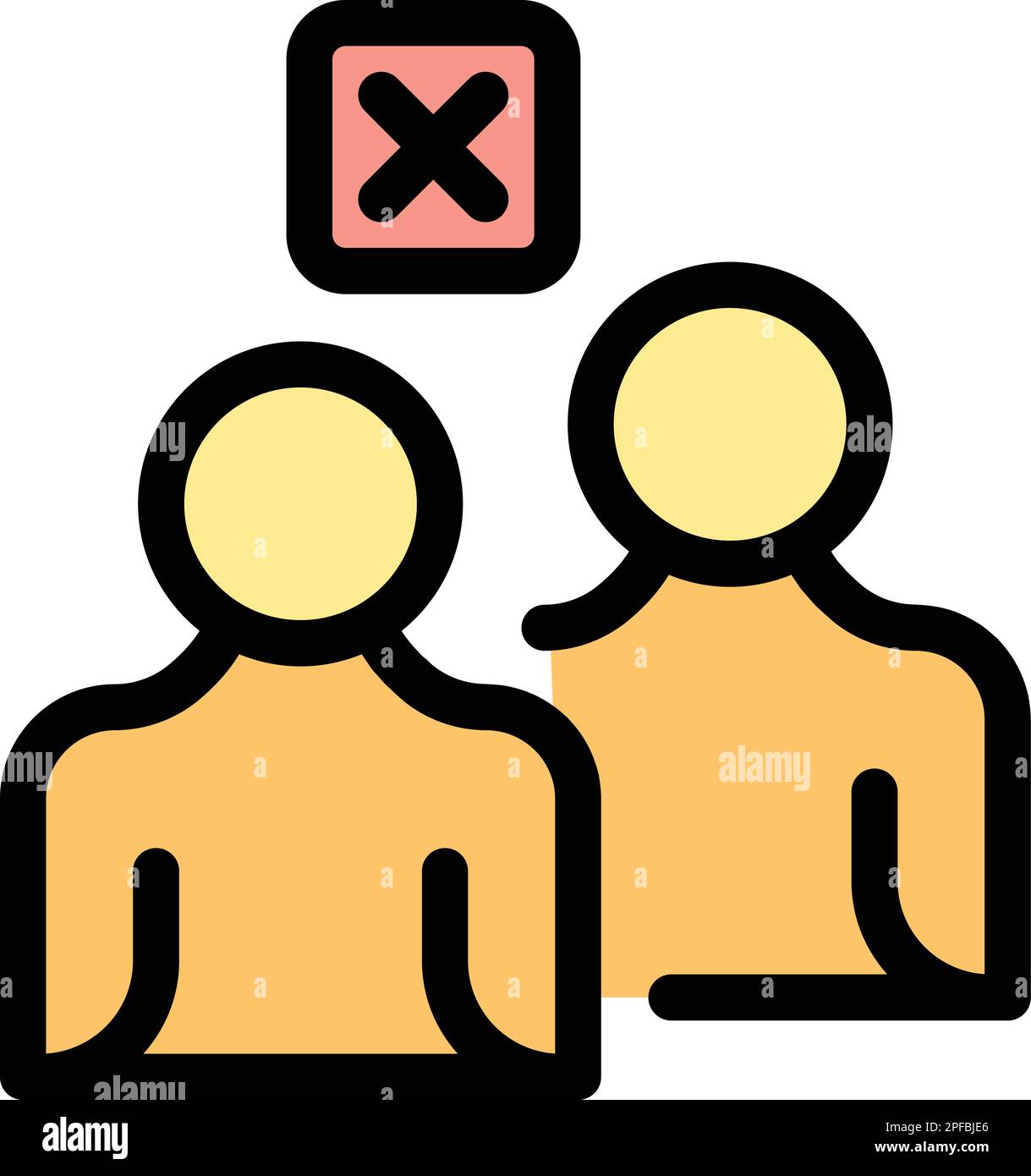 Delete friends icon. Outline delete friends vector icon for web design ...