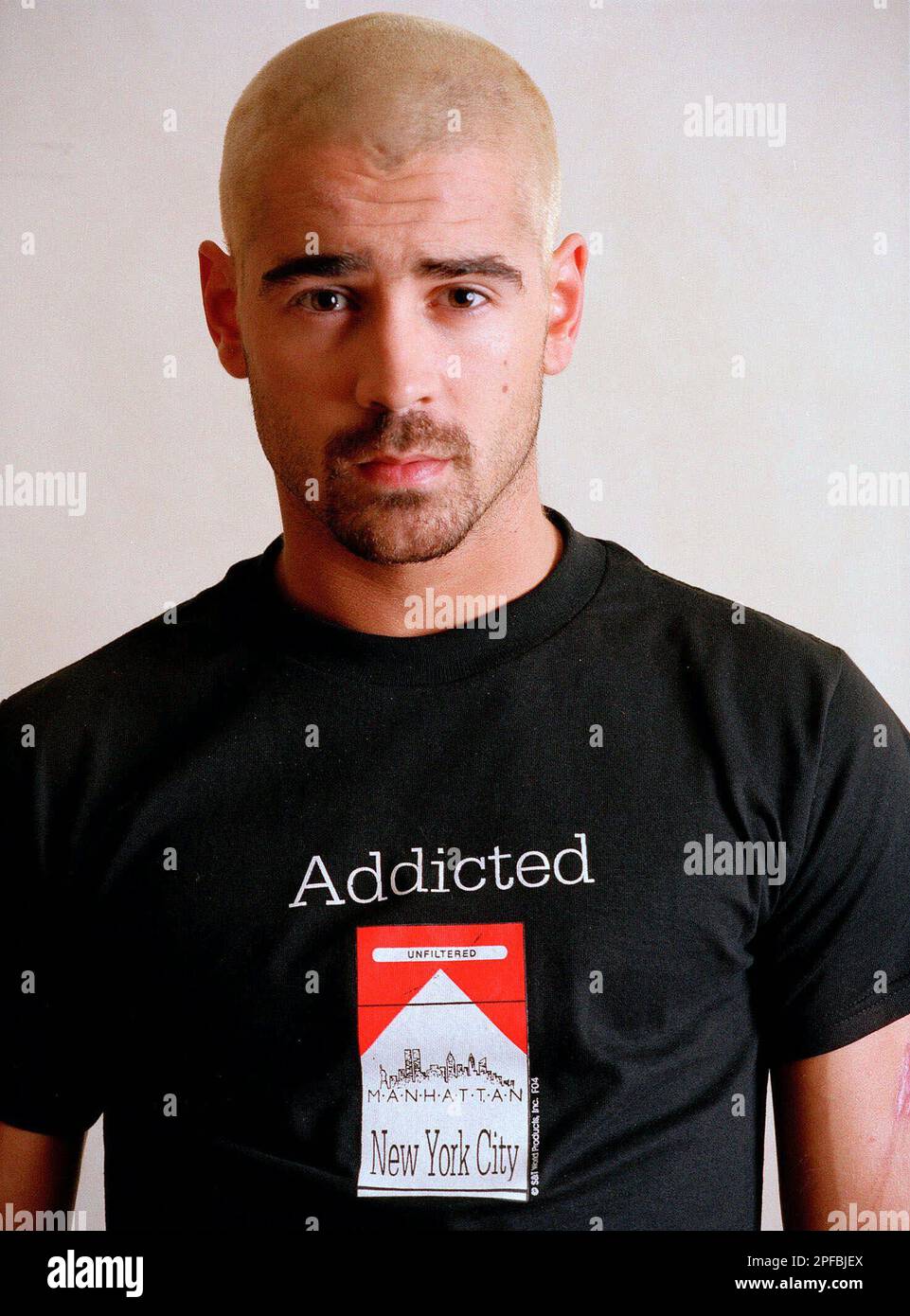 Irish Actor Colin Farrell poses in New York, Aug. 7, 2001. Farrell ...