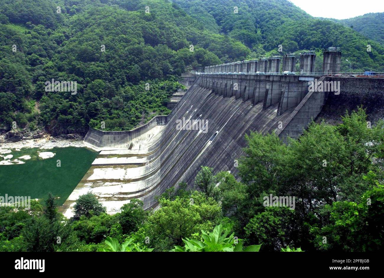 The Hwachon dam, seen July 12, 2001, is located in Hwachon city, 15 ...