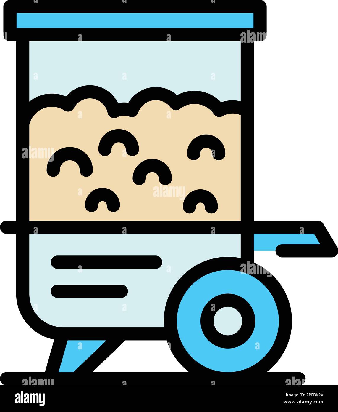 Popcorn machine icon. Outline popcorn machine vector icon for web ...
