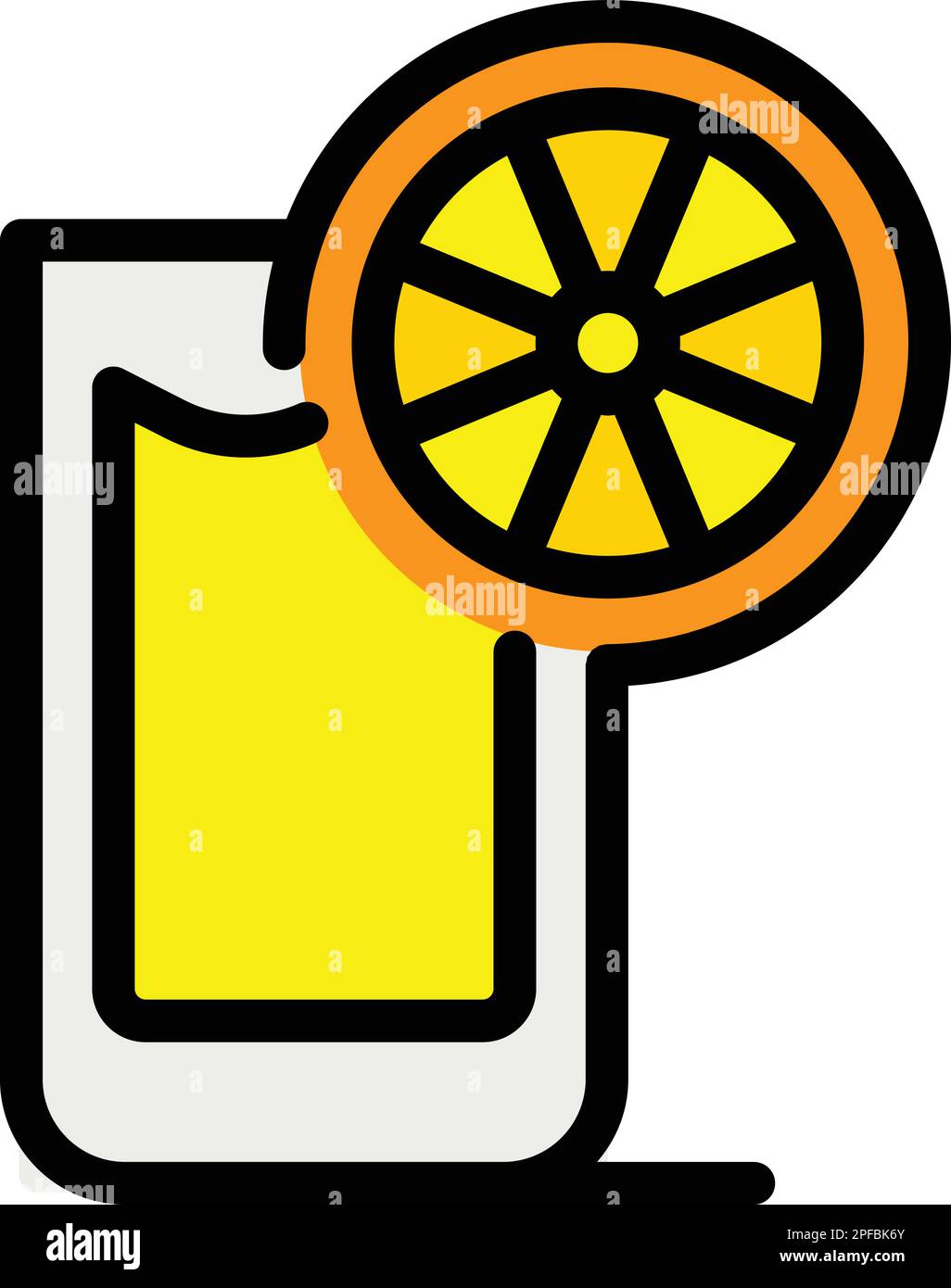 Lemon water icon. Outline lemon water vector icon for web design ...