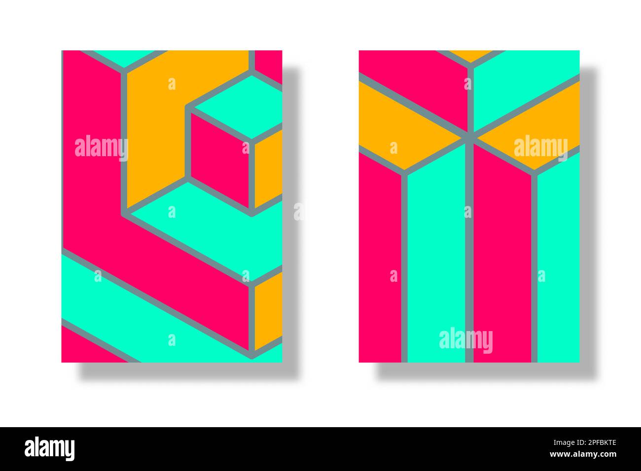 Abstract covers with minimal design. Bright geometric backgrounds for ...