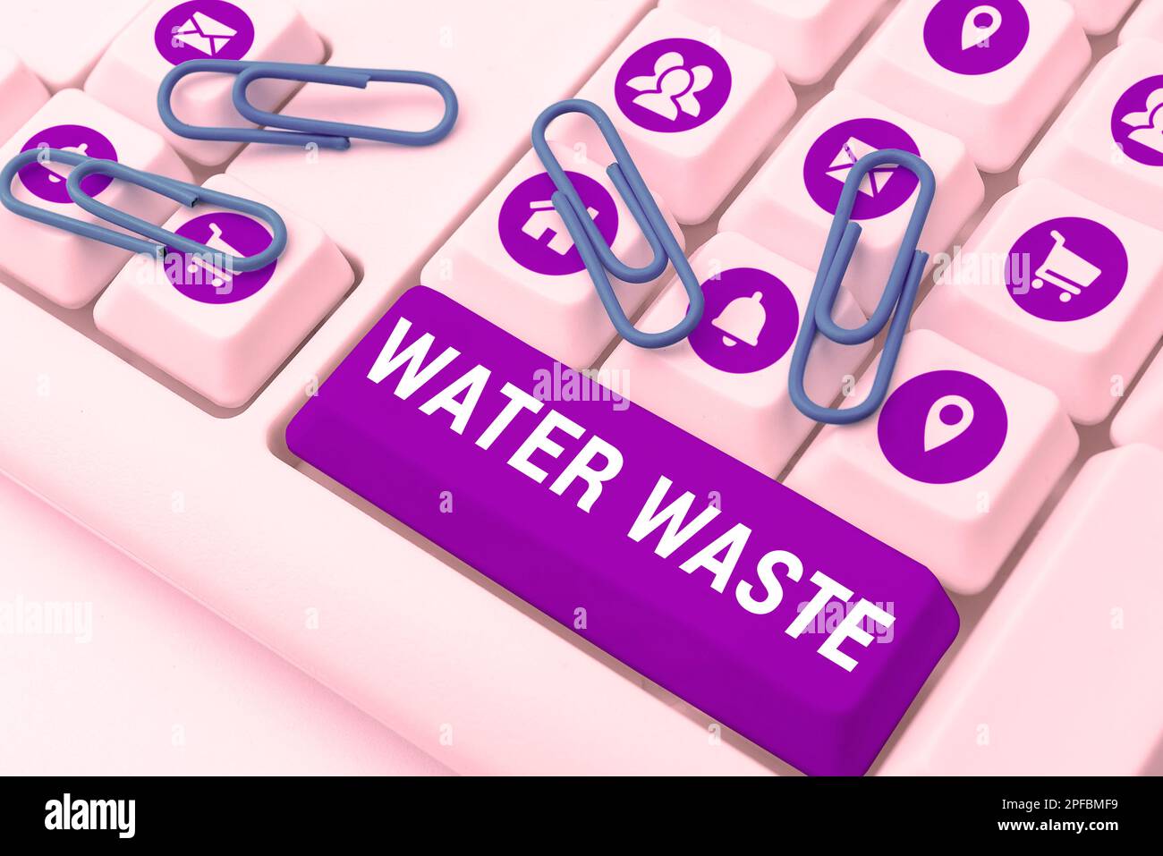 Inspiration showing sign Water Waste. Word for liquid that has been ...