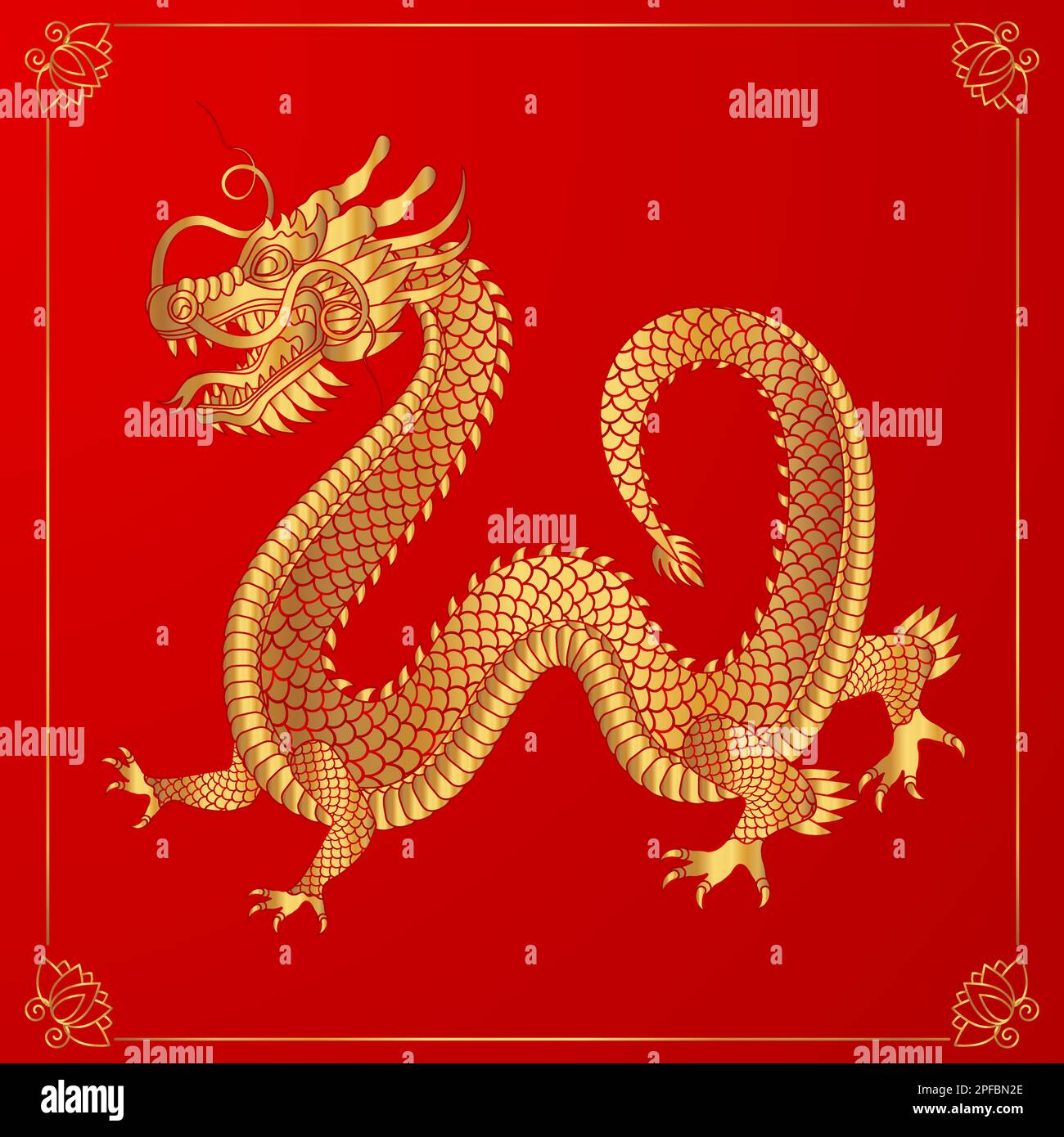 Chinese fire dragon gold isolated hi-res stock photography and images ...