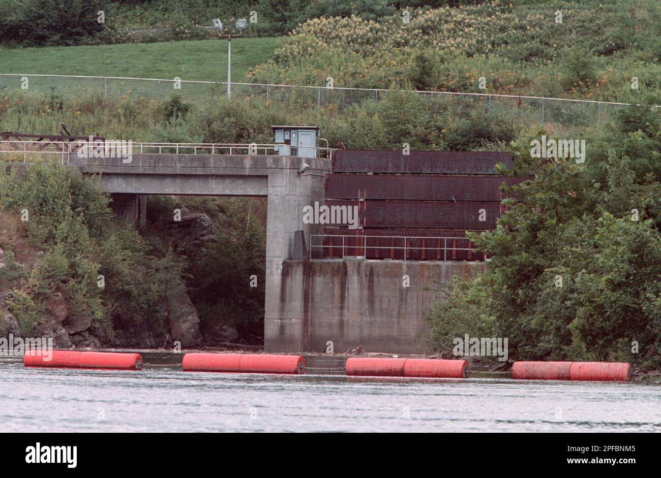 This photo from August 8, 2000 shows the intake to Northeast Utilities ...