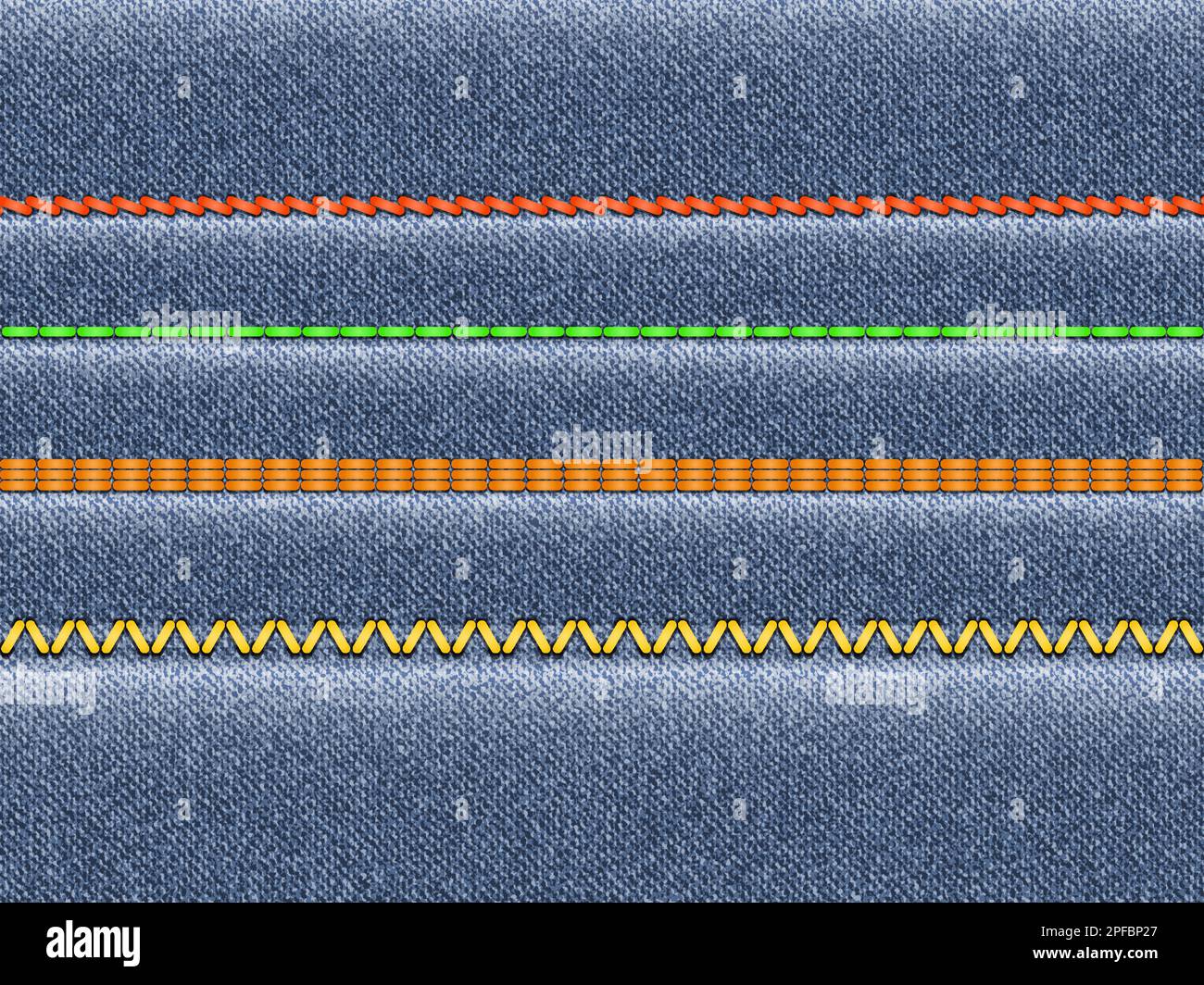 Jeans background with stitches. Denim background with sewing machine ...