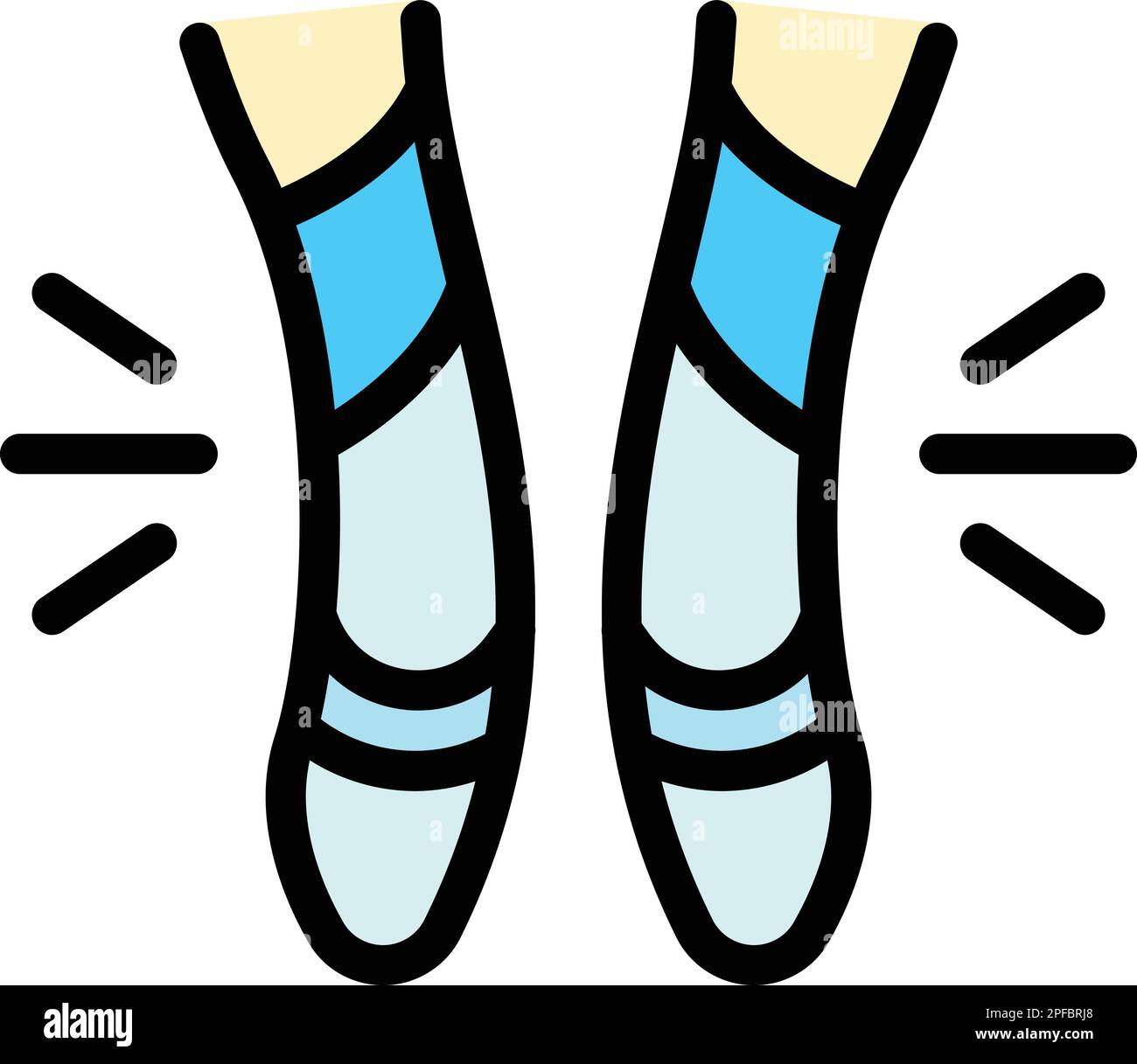 Ballet pointe shoes icon. Outline ballet pointe shoes vector icon for ...