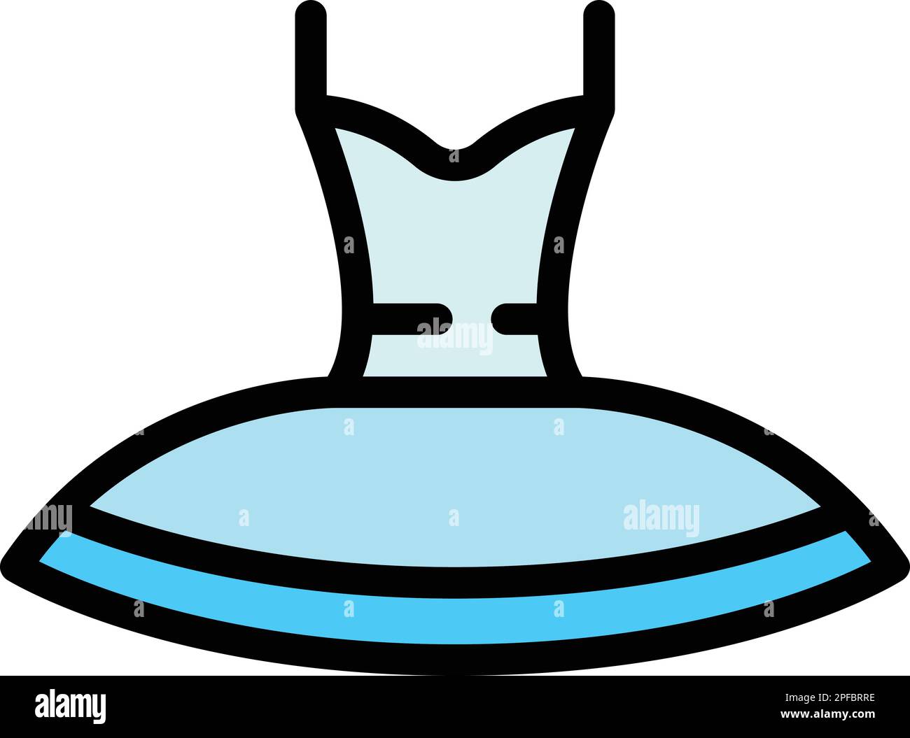 Ballet dancing dress icon. Outline ballet dancing dress vector icon for ...