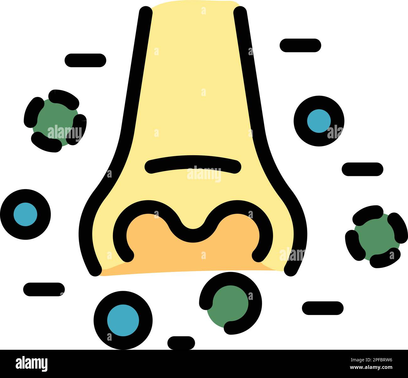 Nose viruses icon. Outline nose viruses vector icon for web design ...