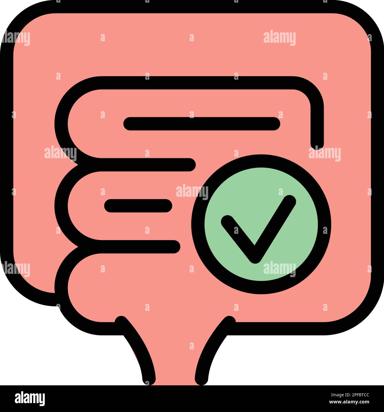 Protected Intestine Icon Outline Protected Intestine Vector Icon For