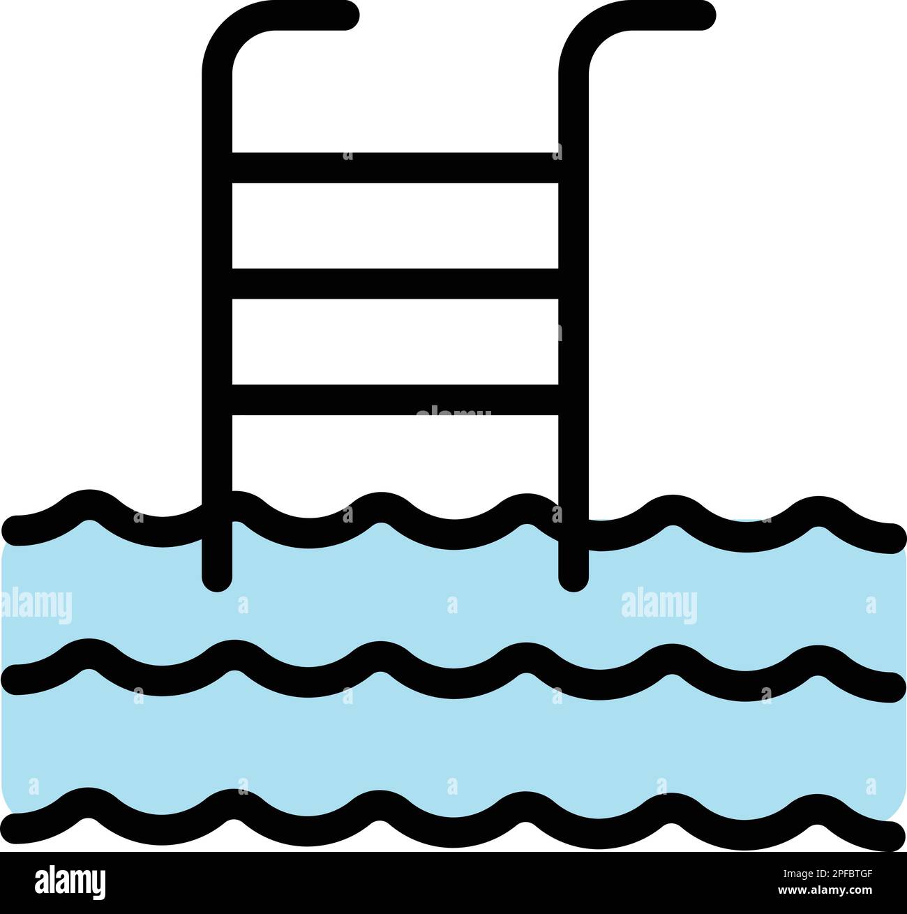 Swimming pool icon. Outline Swimming pool vector icon for web design ...