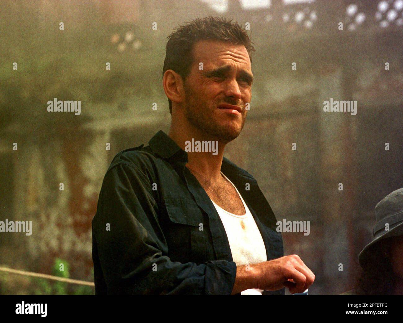 Actor Matt Dillon stands on a set for his film "Beneath the Banyan ...