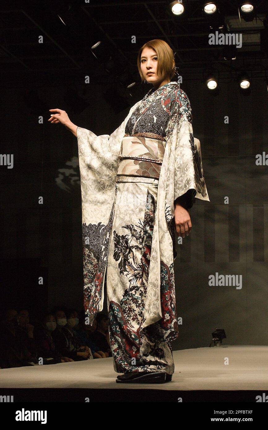 Tokyo, Japan. 16th Mar, 2023. Kimono runway model, March 16, 2023 ...