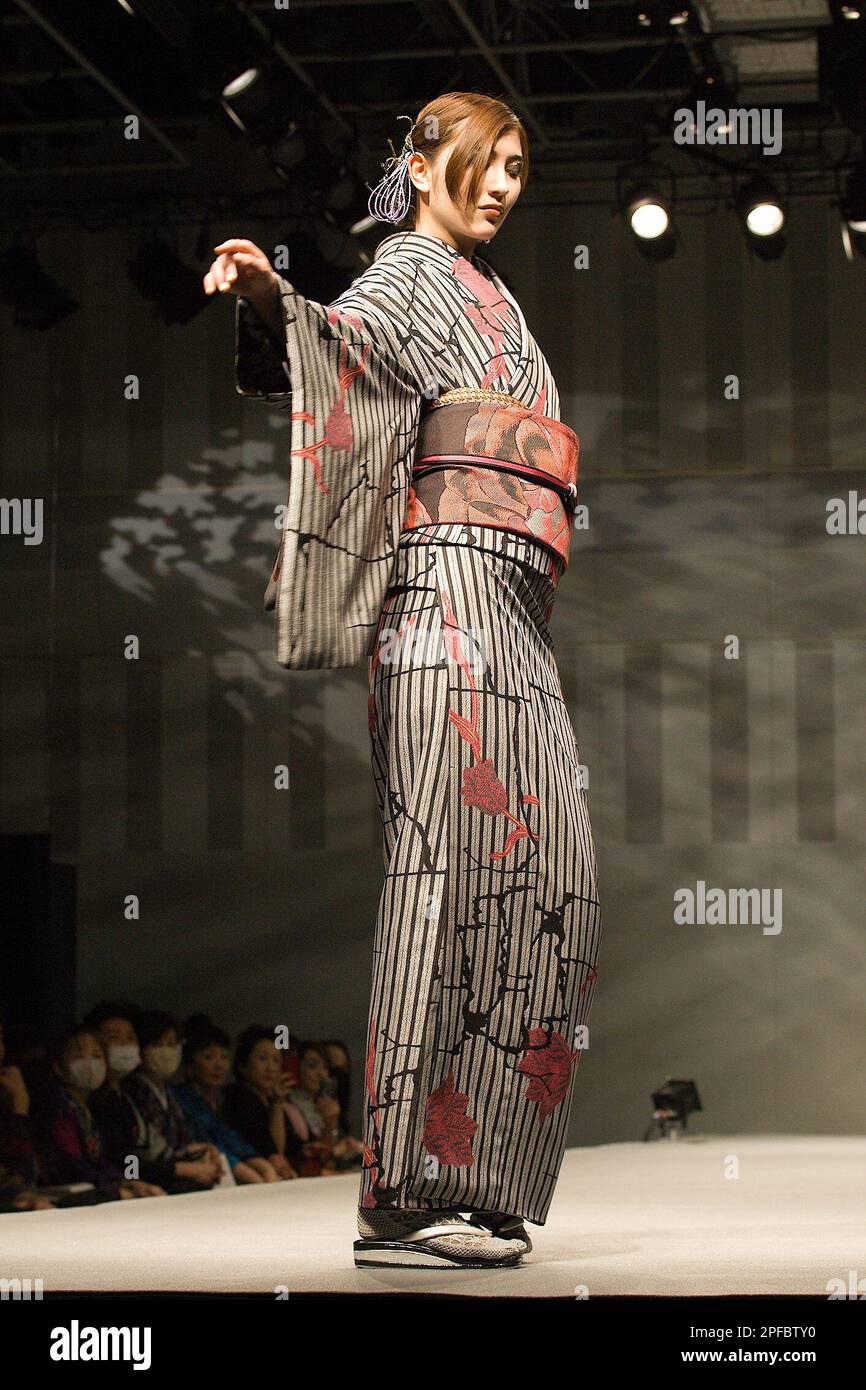 Tokyo, Japan. 16th Mar, 2023. Kimono runway model, March 16, 2023 ...