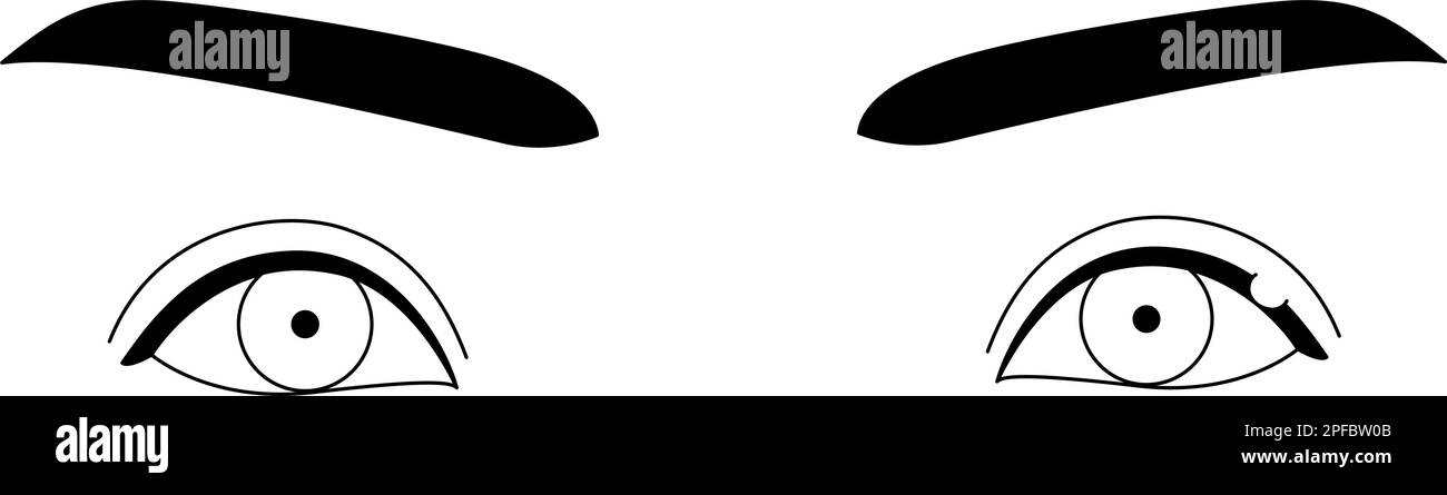 Medical Clipart, Line Drawing Illustration of Eye Disease and Sty ...