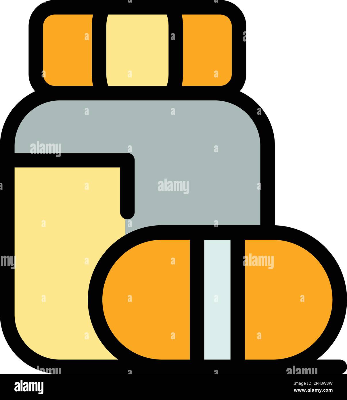 Organic vitamin icon. Outline organic vitamin vector icon for web ...