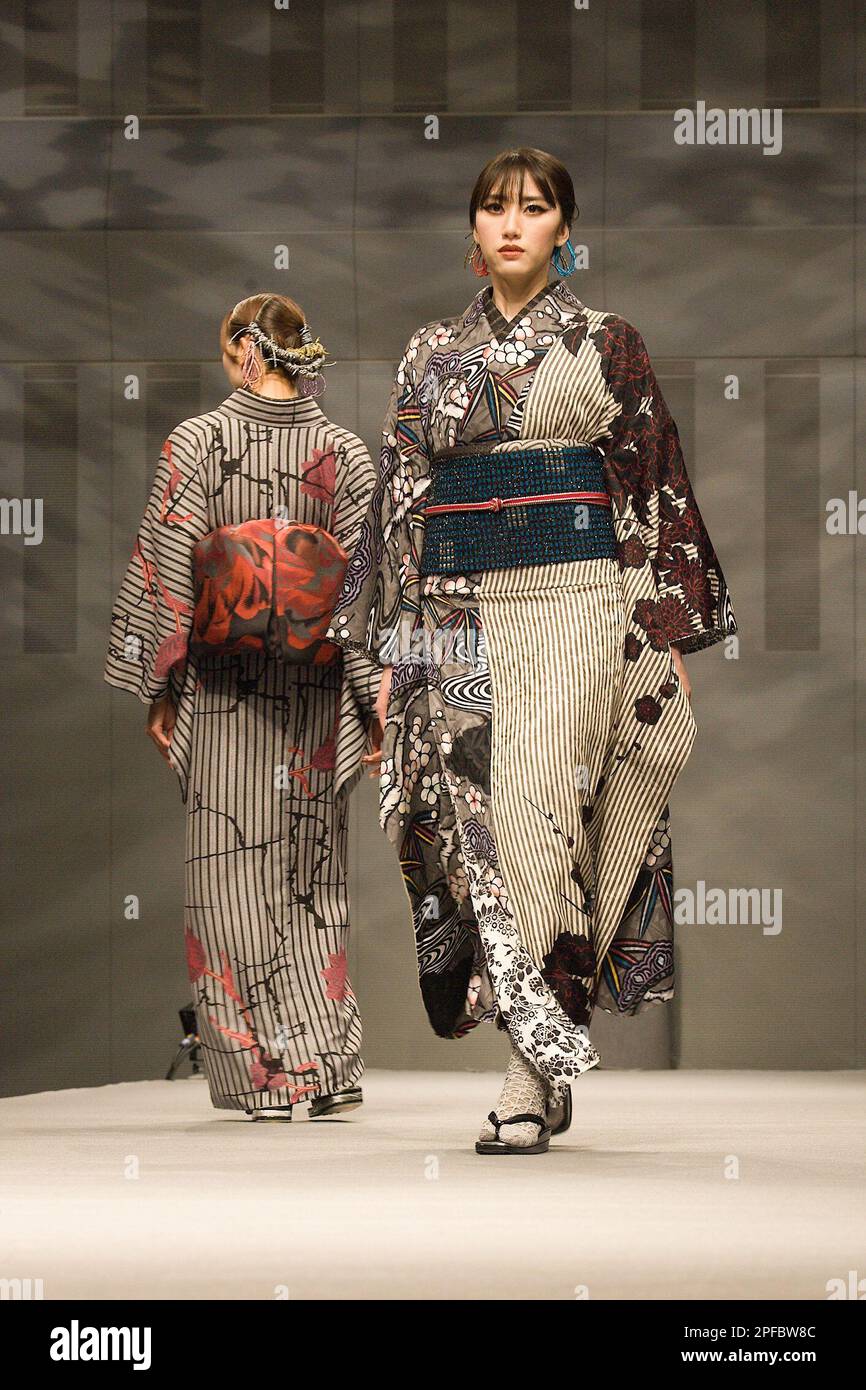 Tokyo, Japan. 16th Mar, 2023. Kimono runway model, March 16, 2023 ...