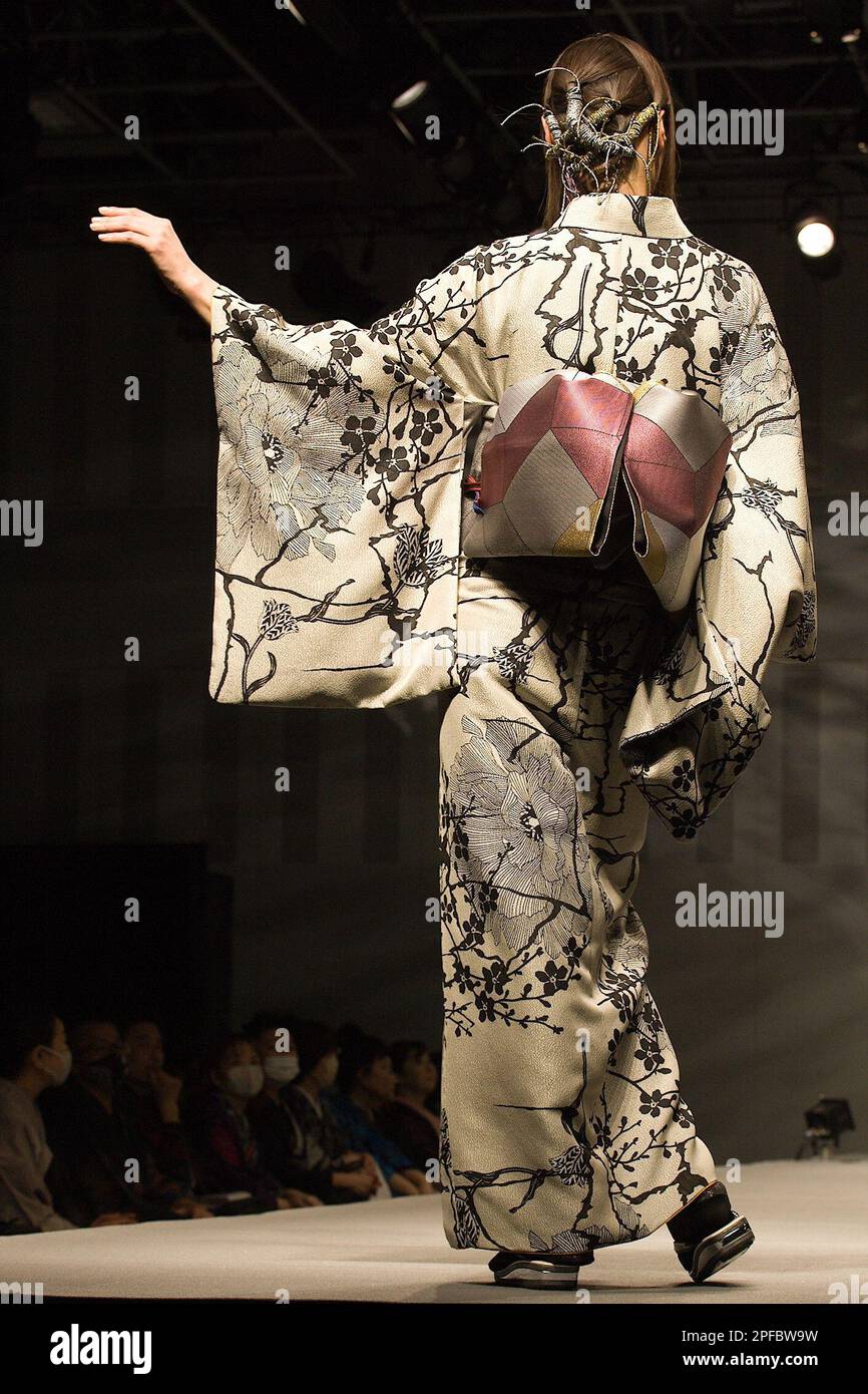Tokyo, Japan. 16th Mar, 2023. Kimono runway model, March 16, 2023 ...