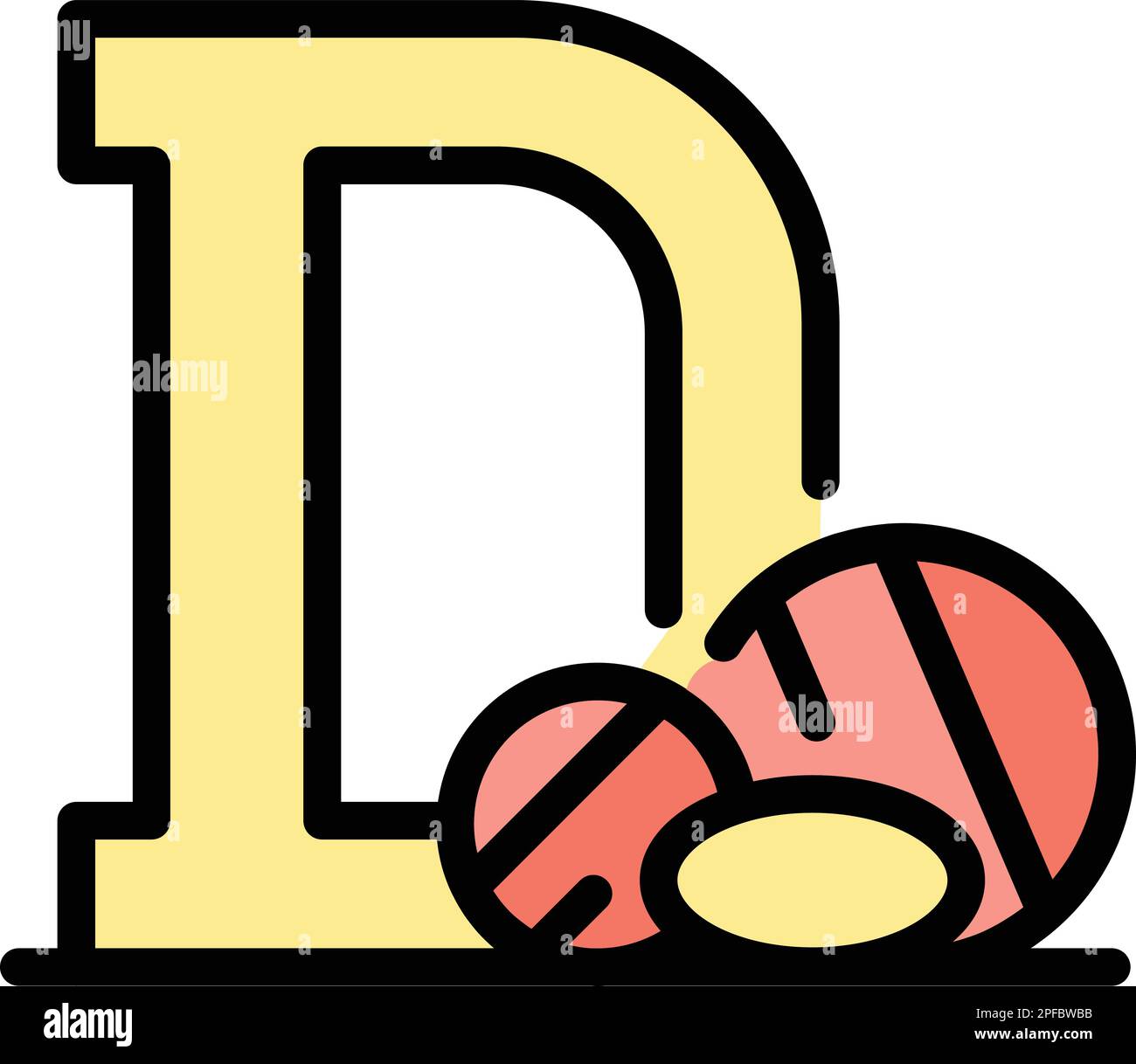 Vitamin d icon. Outline vitamin d vector icon for web design isolated ...