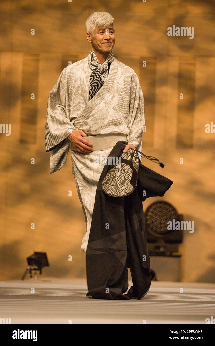 Tokyo, Japan. 16th Mar, 2023. Kimono runway model, March 16, 2023 ...