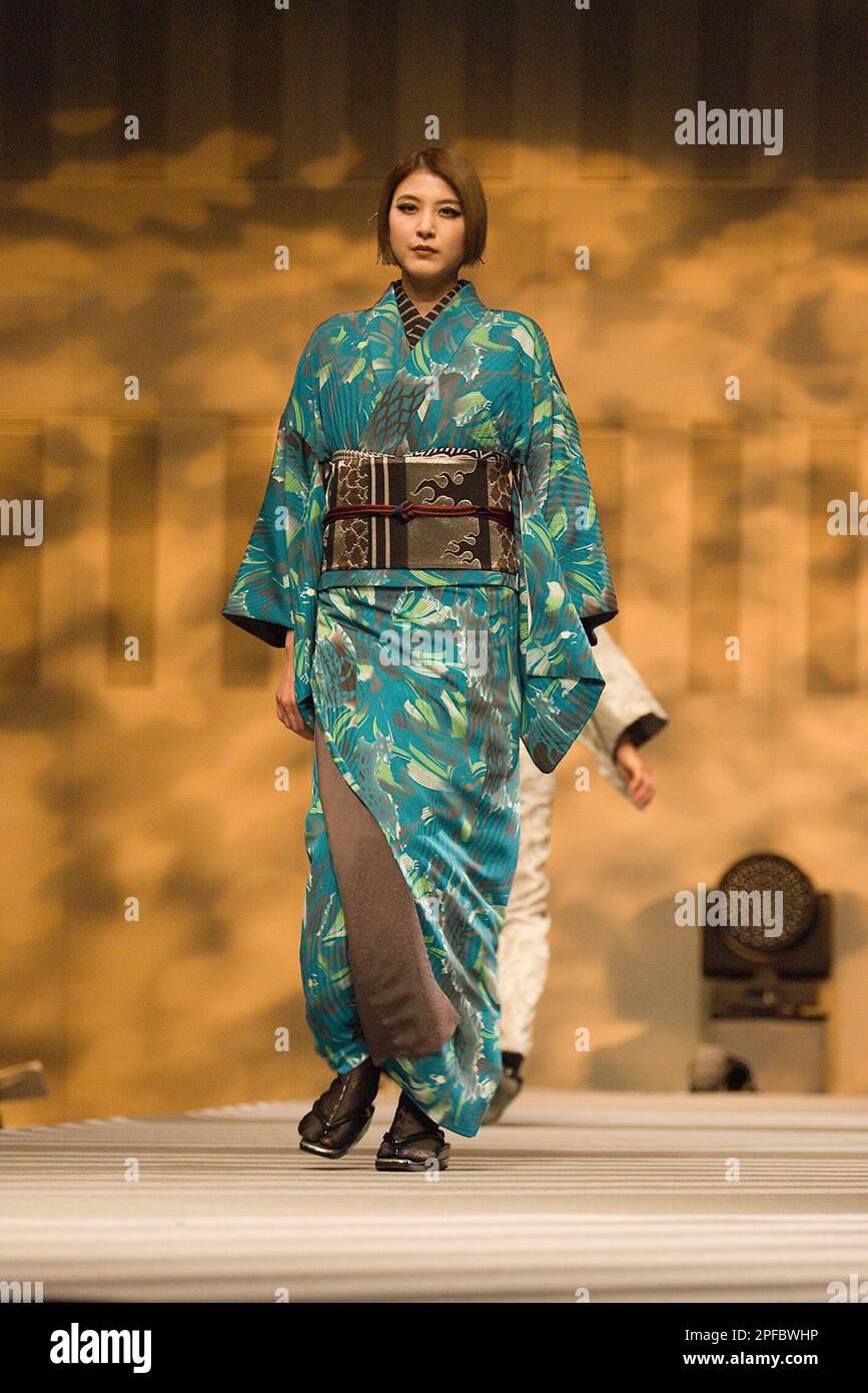 Tokyo, Japan. 16th Mar, 2023. Kimono runway model, March 16, 2023 ...