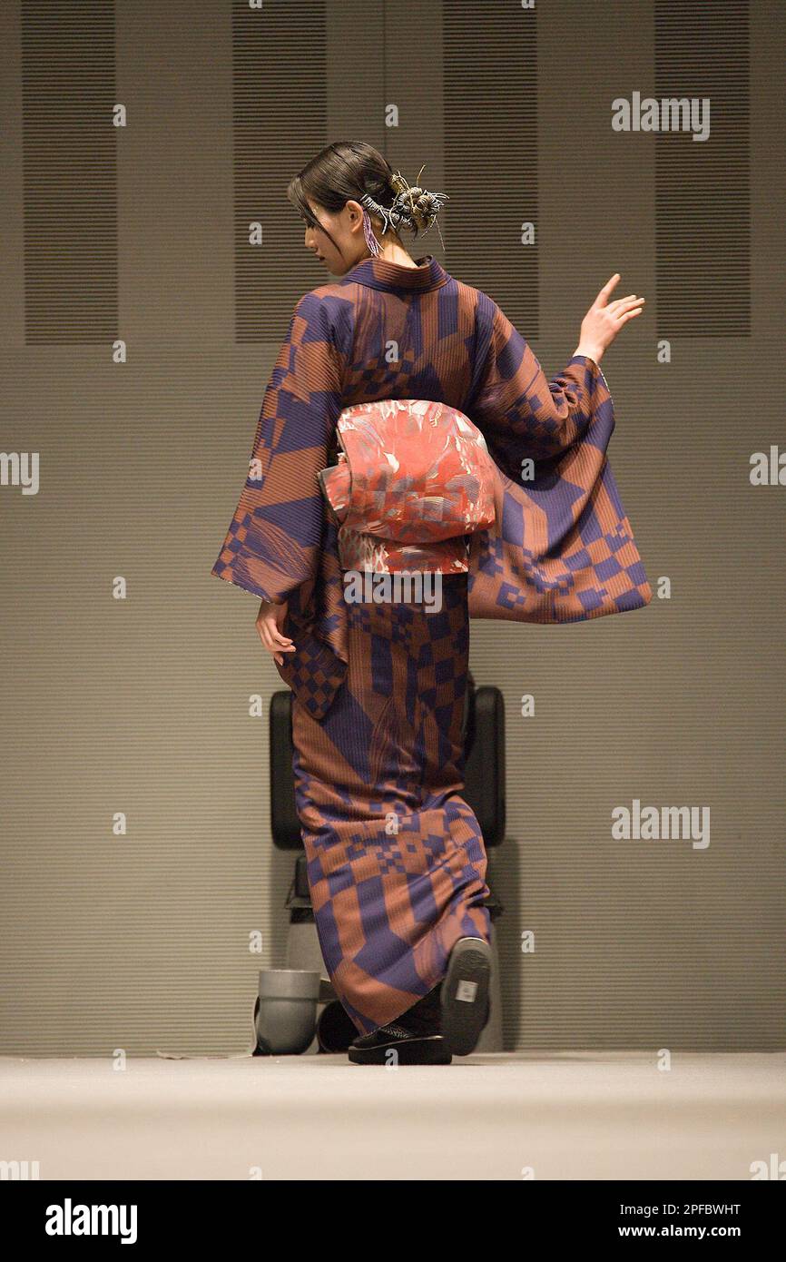 Tokyo, Japan. 16th Mar, 2023. Kimono runway model, March 16, 2023 ...