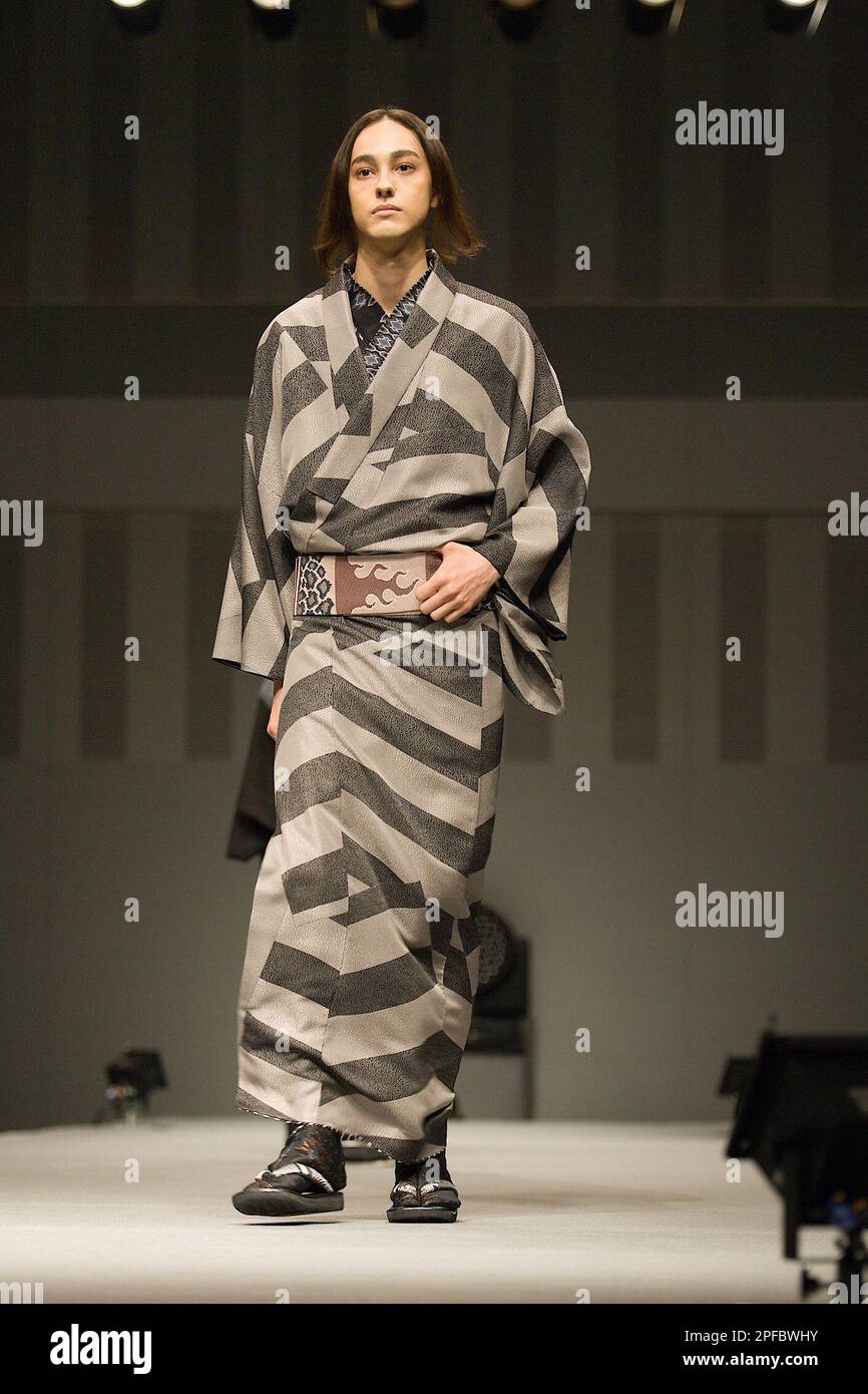 Tokyo, Japan. 16th Mar, 2023. Kimono runway model, March 16, 2023 ...