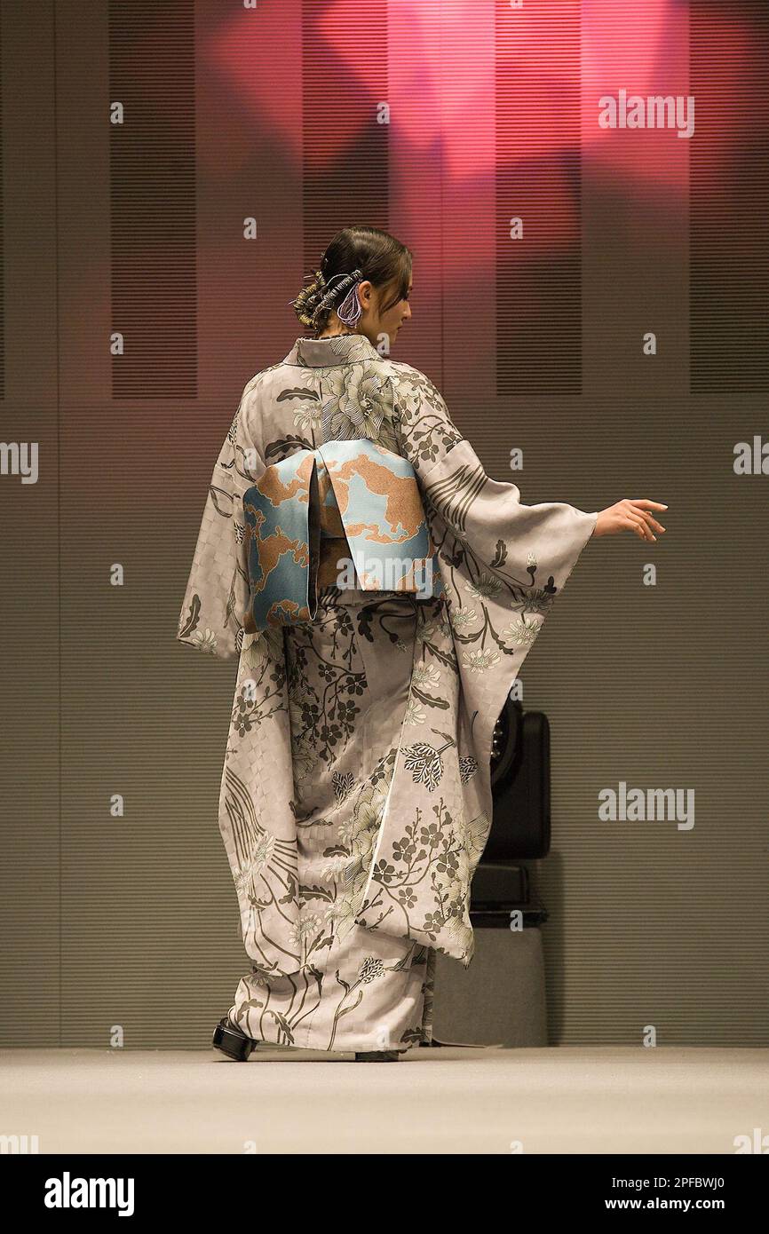 Tokyo, Japan. 16th Mar, 2023. Kimono runway model, March 16, 2023 ...