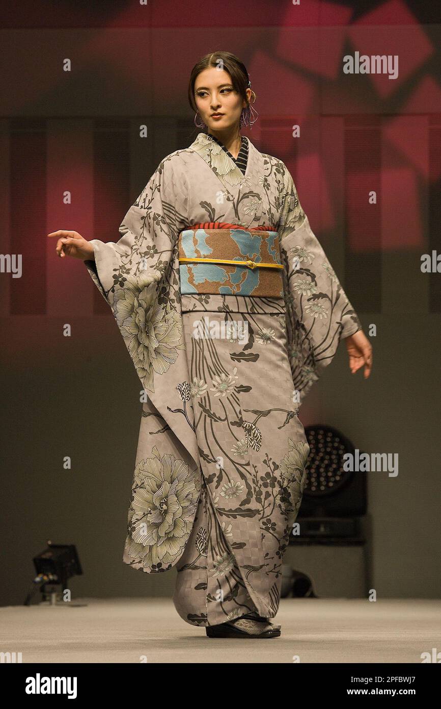 Tokyo, Japan. 16th Mar, 2023. Kimono runway model, March 16, 2023 ...