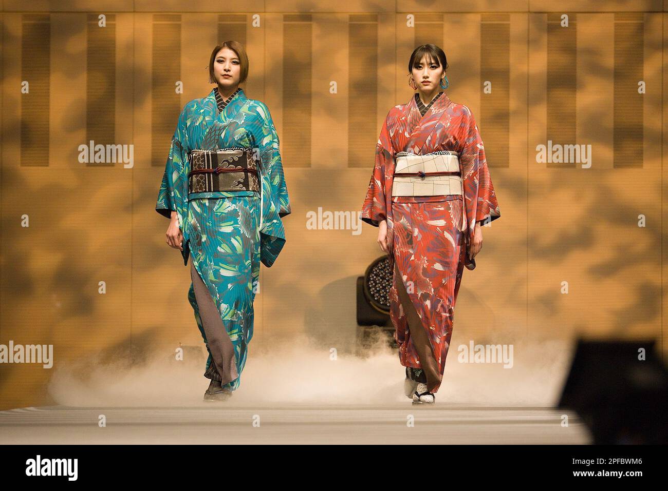 Tokyo, Japan. 16th Mar, 2023. Kimono runway model, March 16, 2023 ...