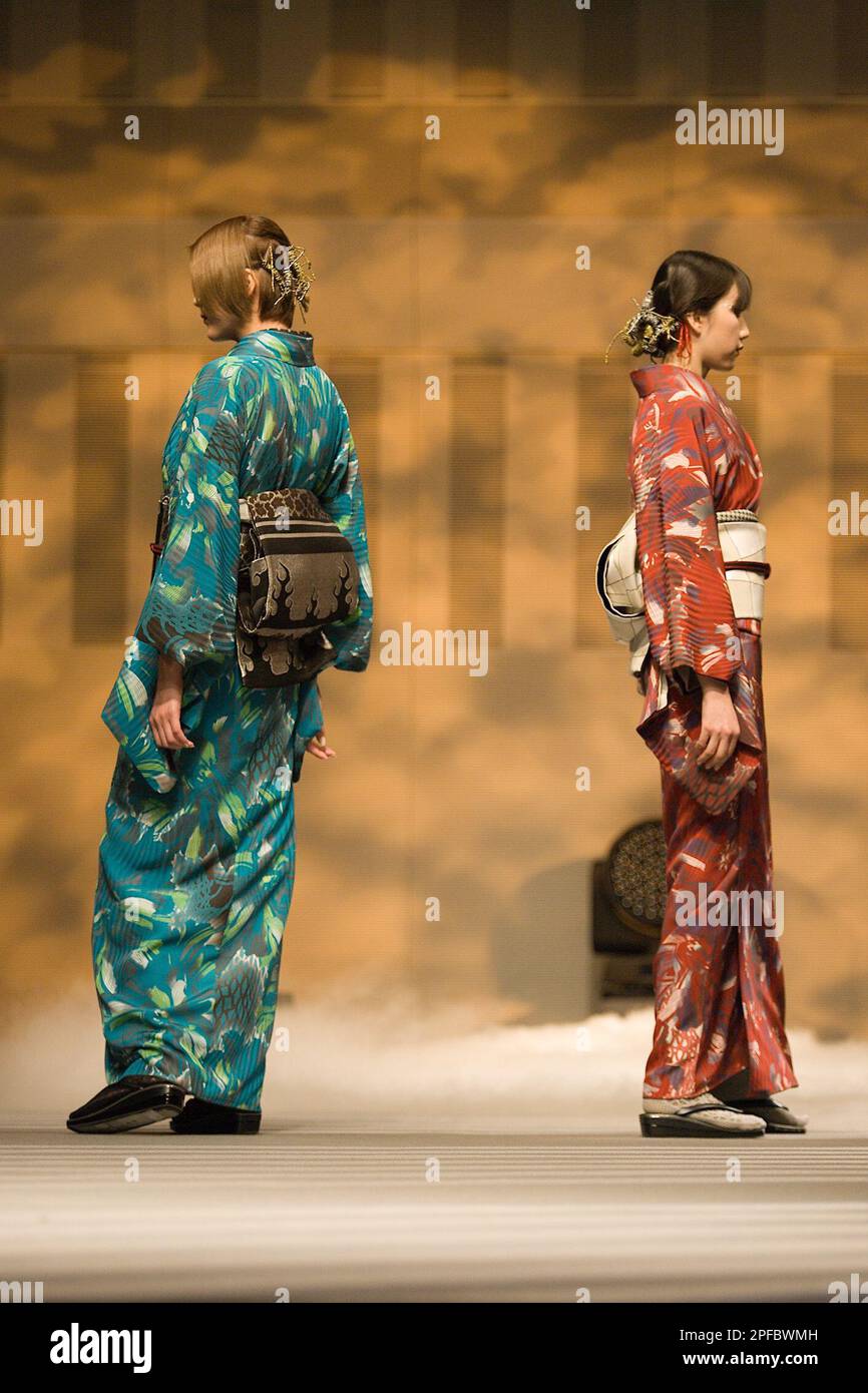 Tokyo, Japan. 16th Mar, 2023. Kimono runway model, March 16, 2023 ...