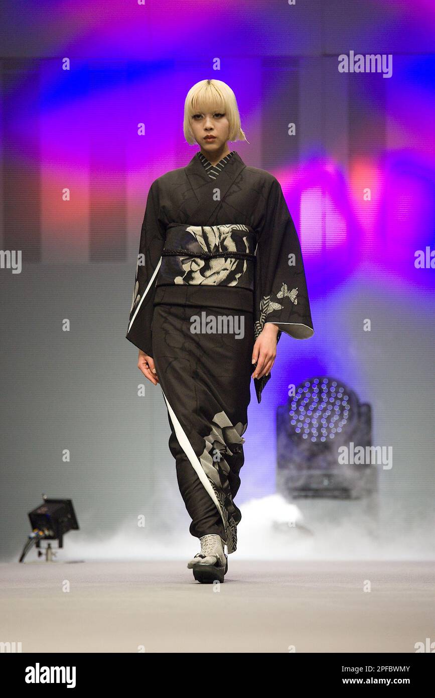 Tokyo, Japan. 16th Mar, 2023. Kimono runway model, March 16, 2023 ...