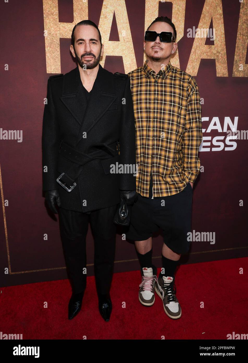 Marc Jacobs, left, and Charly DeFrancesco attend the Broadway opening ...