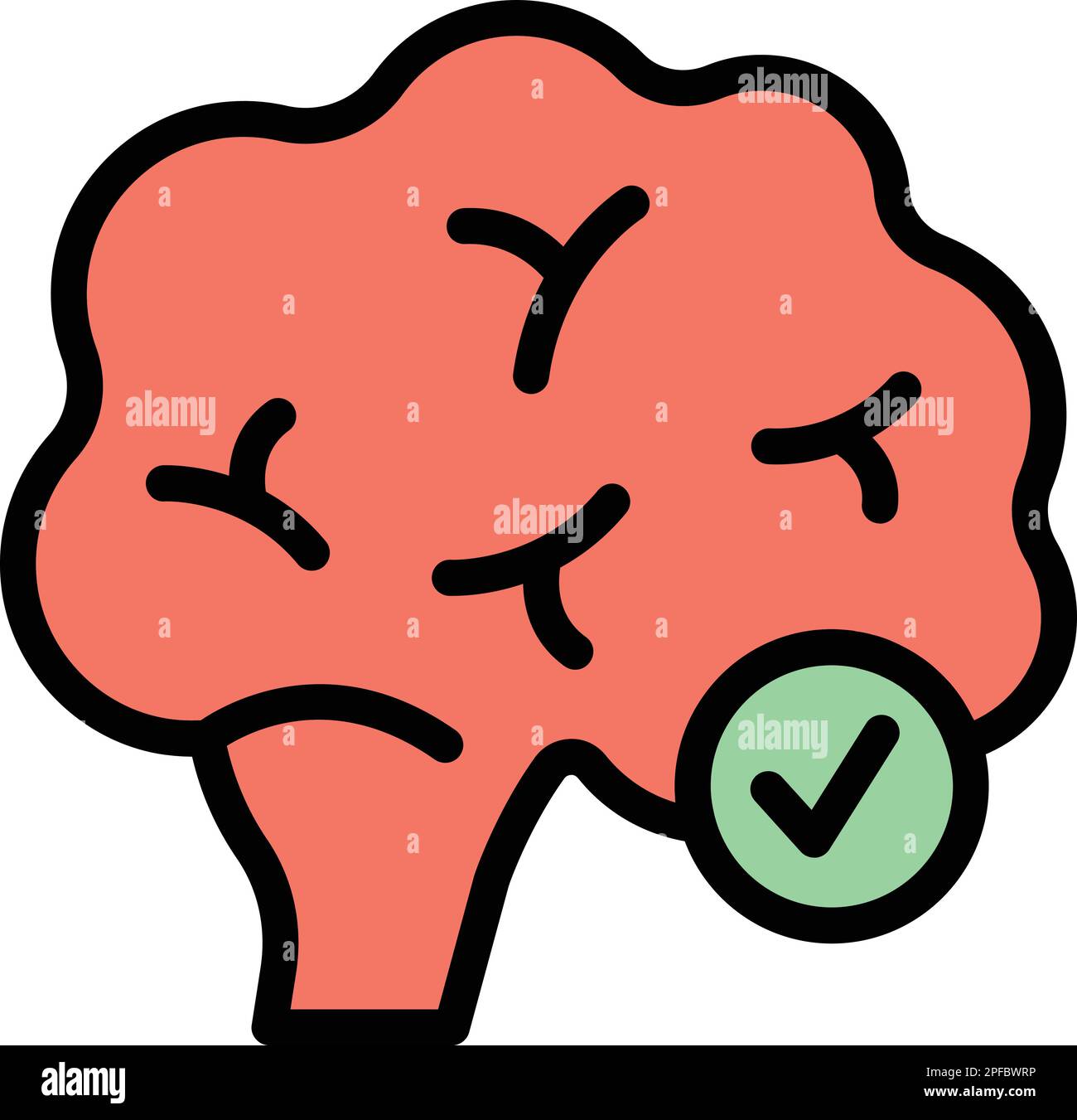 Brain Protected Icon Outline Brain Protected Vector Icon For Web