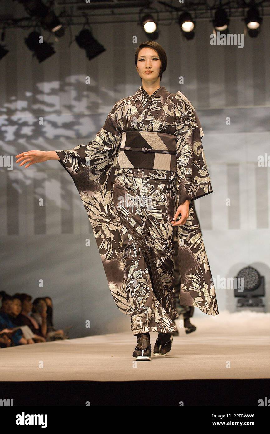 Tokyo, Japan. 16th Mar, 2023. Kimono runway model, March 16, 2023 ...