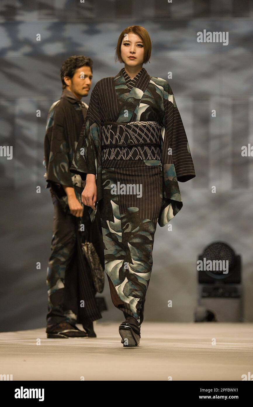 Tokyo, Japan. 16th Mar, 2023. Kimono runway model, March 16, 2023 ...