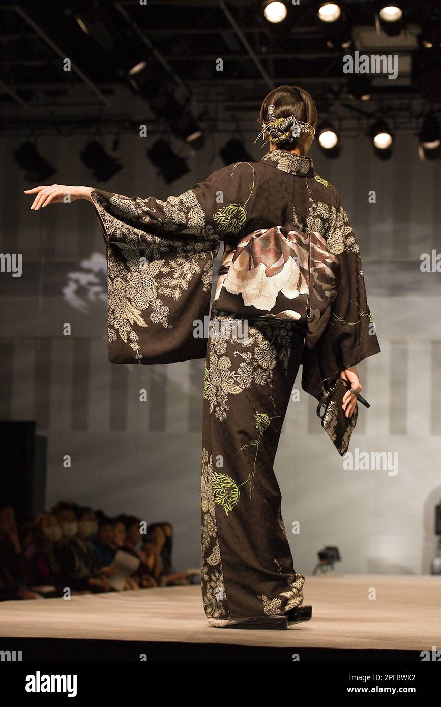 Tokyo, Japan. 16th Mar, 2023. Kimono runway model, March 16, 2023 ...