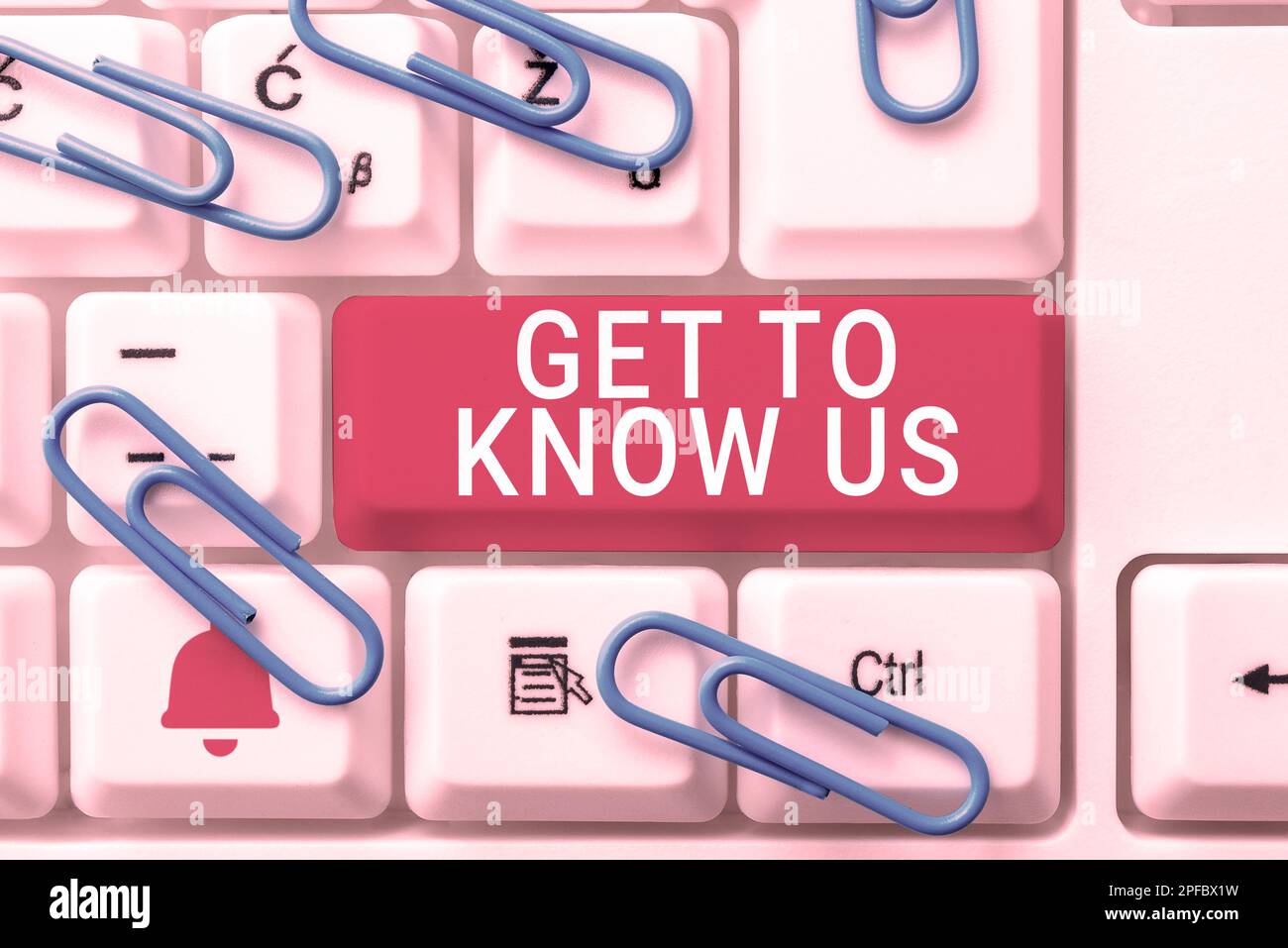 Conceptual caption Get To Know Us. Business idea acquiring an important ...