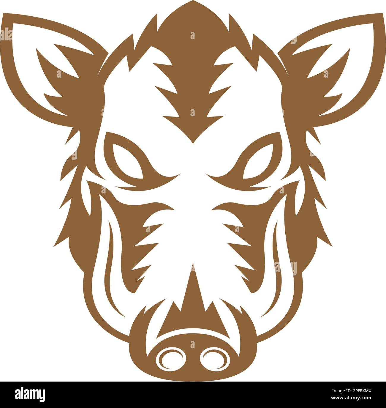 Wild pig tusks Stock Vector Images - Alamy