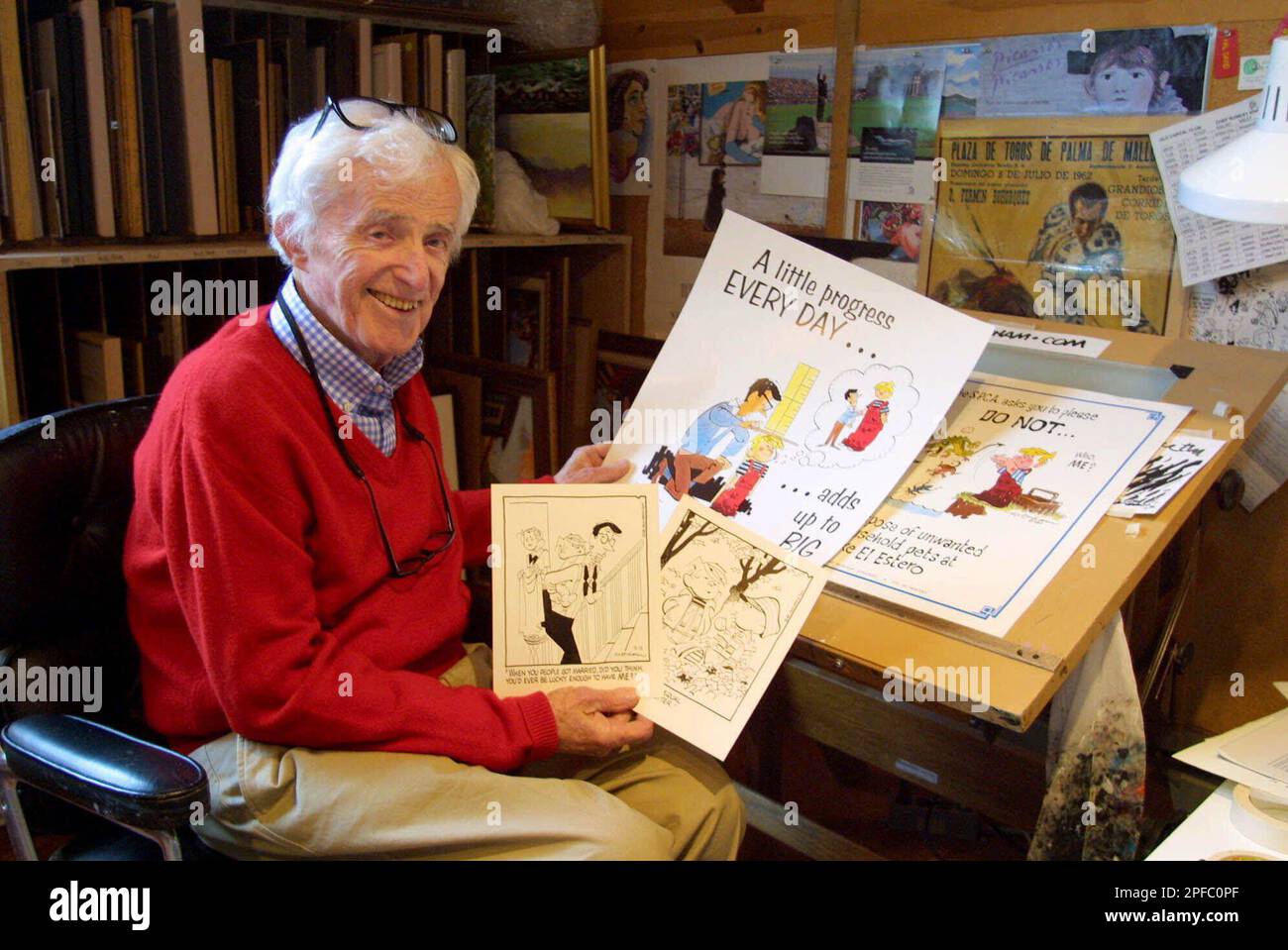 Cartoon artist Henry "Hank" Ketcham, creator of Dennis the Menace ...