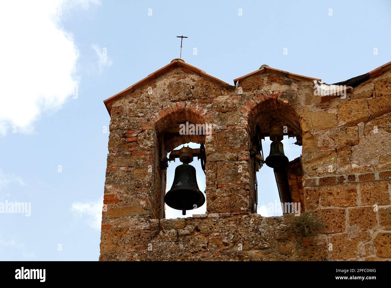 The bells of the old church Santa Maria (12th century) in medieval ...