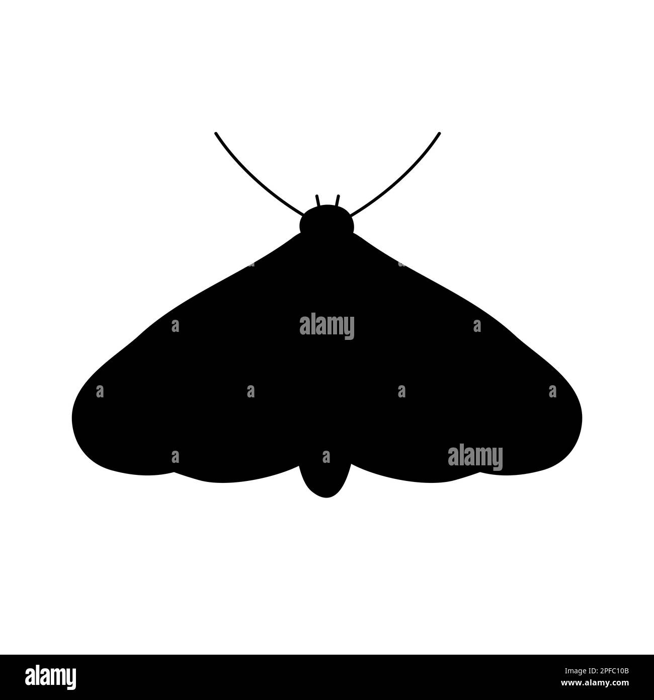 Vector flat hand drawn moth silhouette Stock Vector Image & Art - Alamy