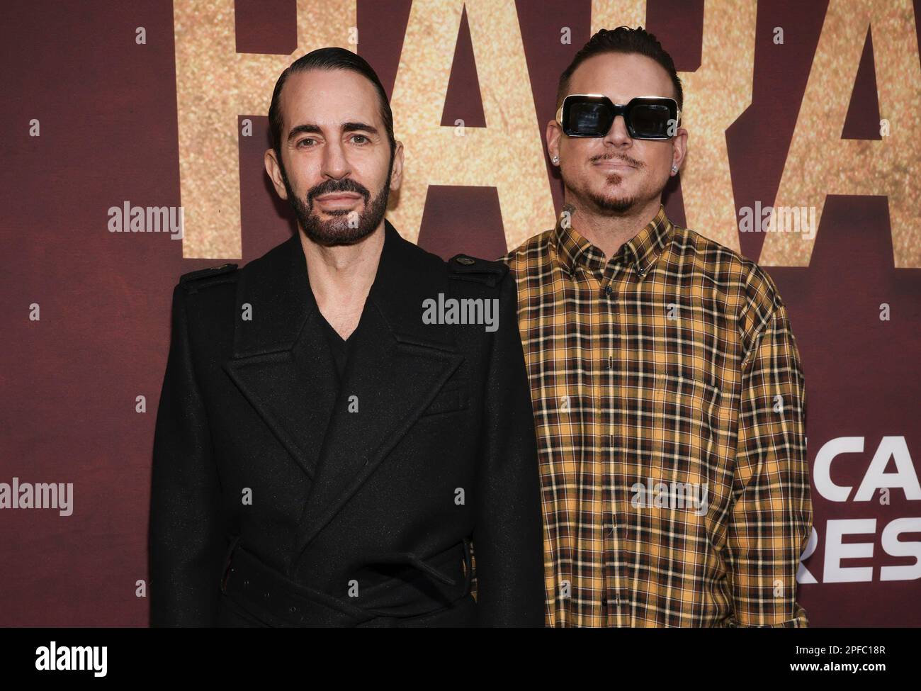 Marc Jacobs, left, and Charly DeFrancesco attend the Broadway opening ...