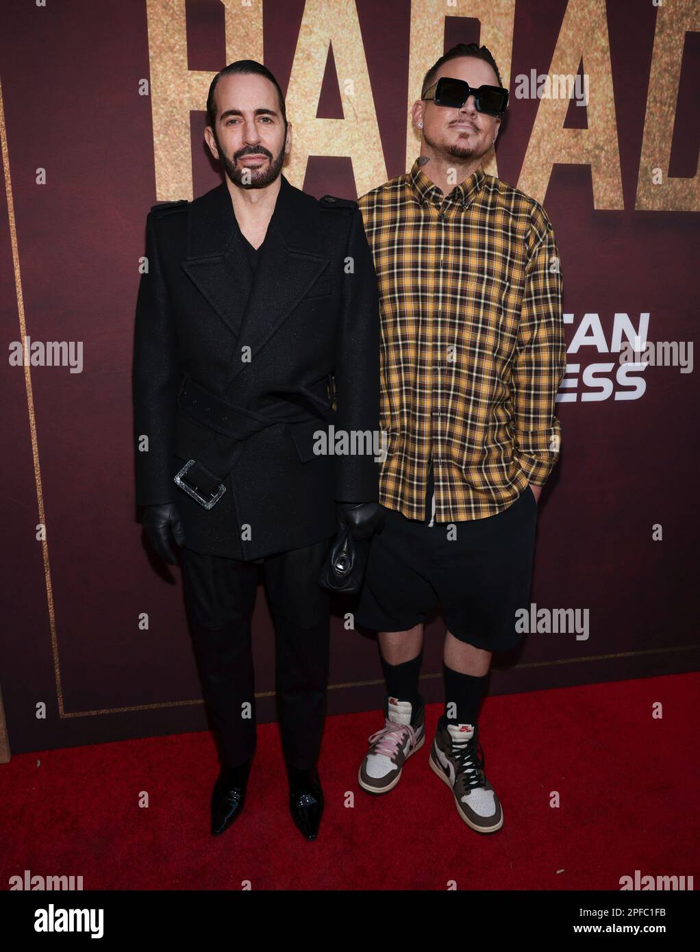 Marc Jacobs, left, and Charly DeFrancesco attend the Broadway opening ...