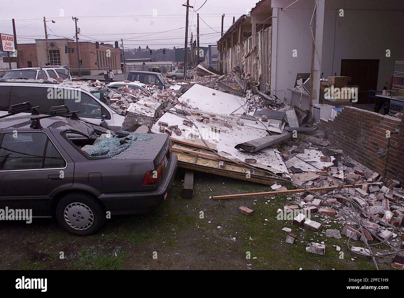 Tons of bricks and mortar were still falling from the roof of this ...