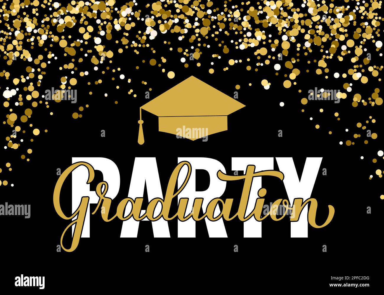 Graduation party banner. Congratulations to graduates typography poster ...