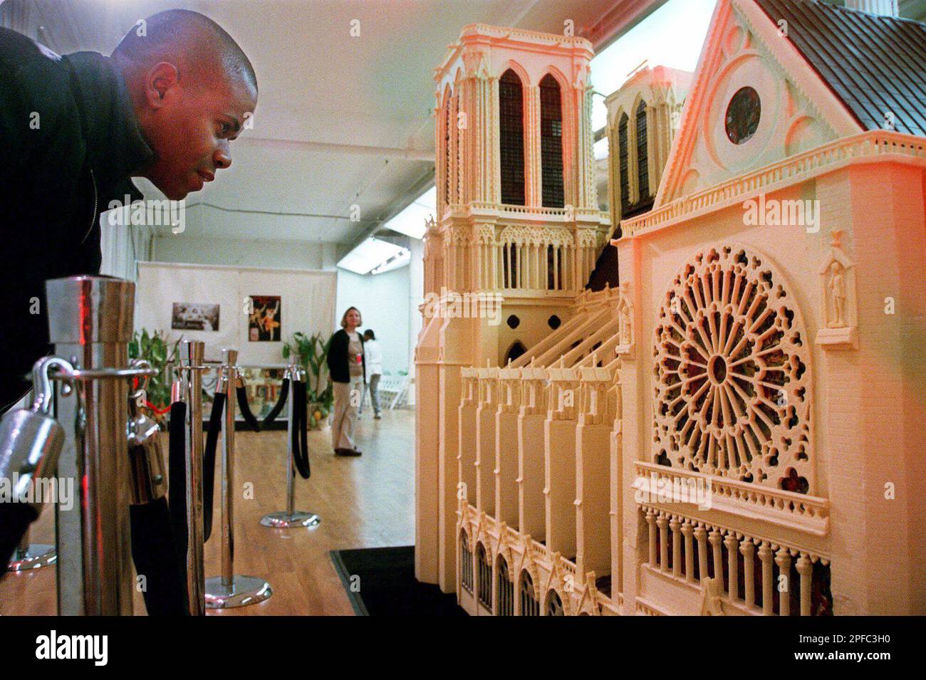 Ron Rivers, a visitor at the the New York Chocolate Show, inspects a 12 ...
