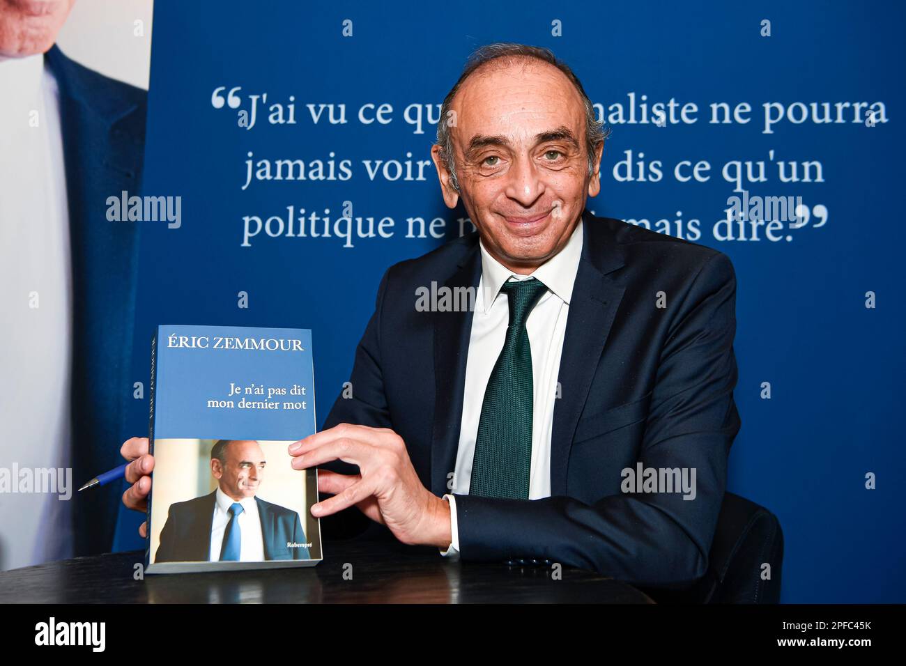 Paris, France on March 16, 2023. Eric Zemmour, president of the far ...