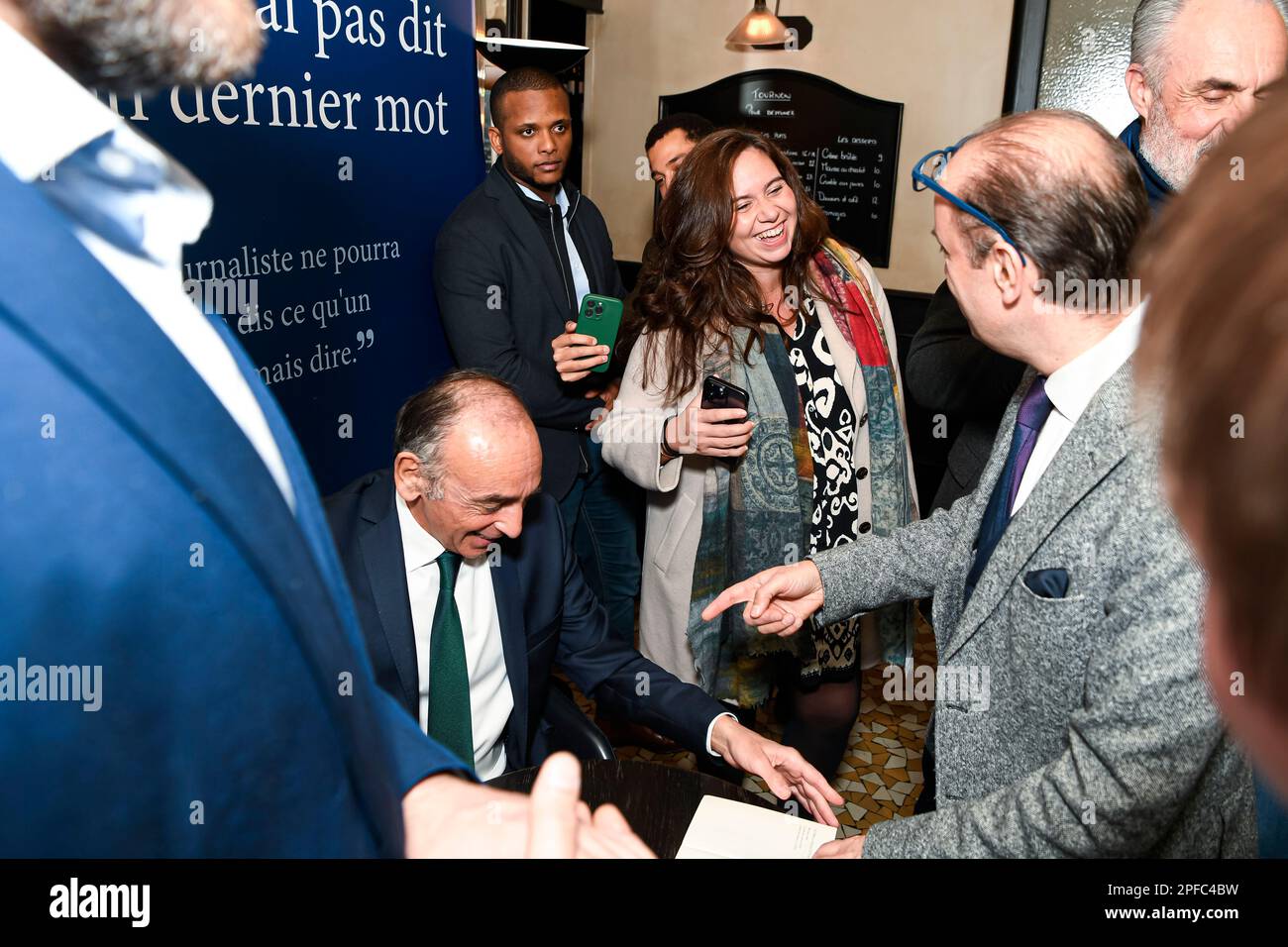 Paris, France on March 16, 2023. Sarah Knafo during a signing session ...